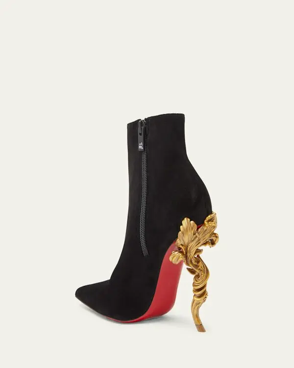 CHRISTIAN LOUBOUTIN 100mm Belle Suede Ankle Booties