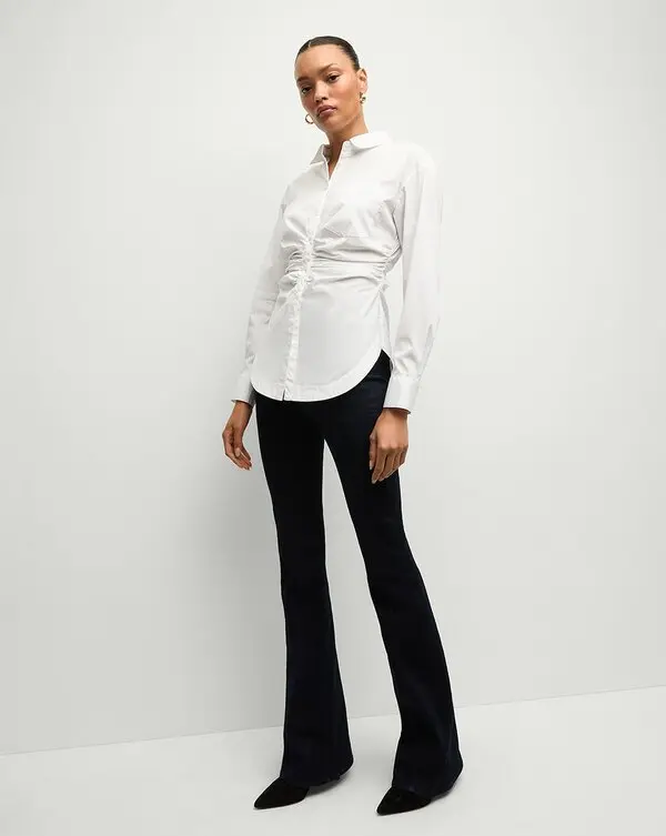 Veronica Beard Bosco Ruched Shirt