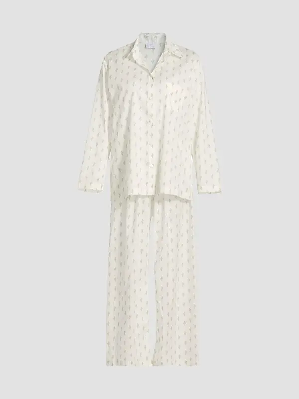 Pour Les Femmes Cotton Long-sleeve Pajamas - Cactus