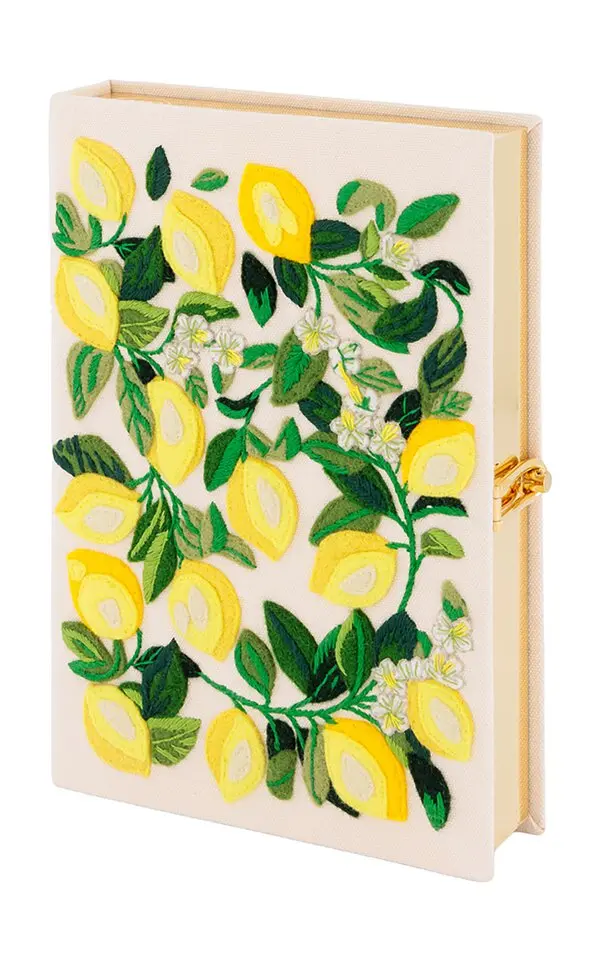 OLYMPIA LE-TAN Lemon Tree Book Clutch