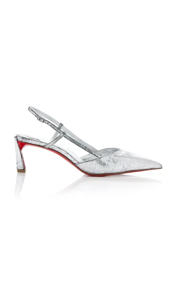 CHRISTIAN LOUBOUTIN Condoroline 55mm Slingback Pumps - Silver