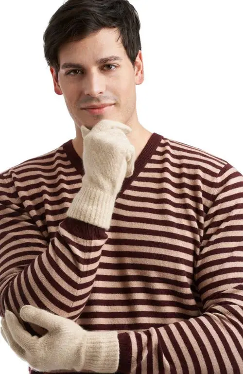 Gobi Cashmere Knitted Gloves - Beige