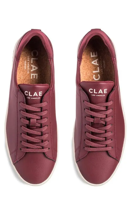 Clae Bradley Faux Leather Sneaker - Bordeaux Grape