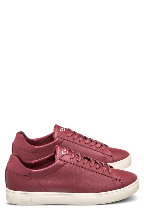 Clae Bradley Faux Leather Sneaker - Bordeaux Grape