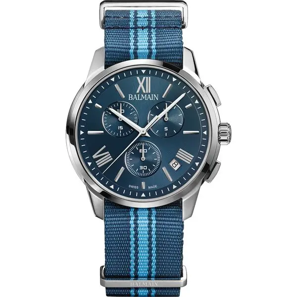 BALMAIN WATCHES Madrigal Chronograph Strap Watch - Blue Nato