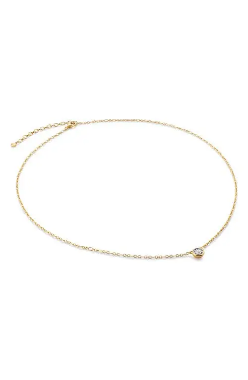 Monica Vinader Lab Grown Diamond Pendant Necklace - 18k Gold Vermeil