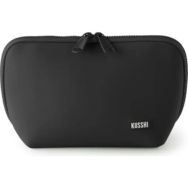 KUSSHI Neoprene Makeup Bag - Black/pink