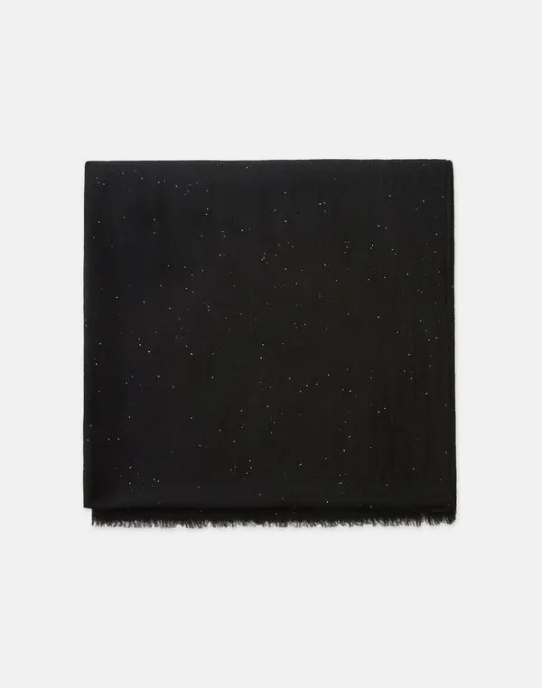 Lafayette 148 New York Wool Sequin Wrap Shawl - Black