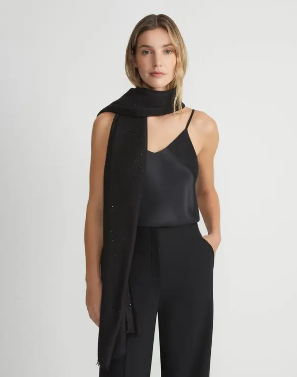 Lafayette 148 New York Wool Sequin Wrap Shawl