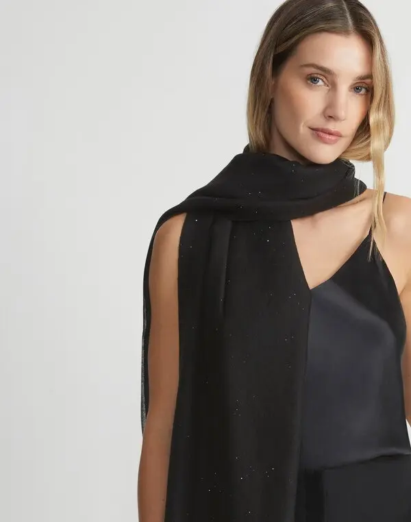 Lafayette 148 New York Wool Sequin Wrap Shawl