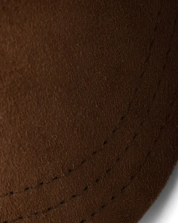 Prada Suede Baseball Cap - Brown