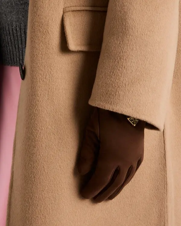 Prada Suede Gloves - Cocoa Brown