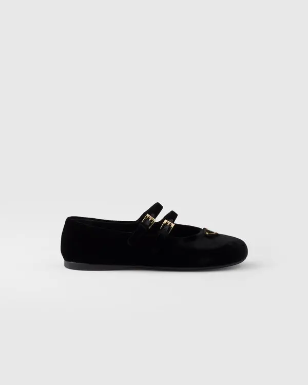 Prada Velvet Ballerinas