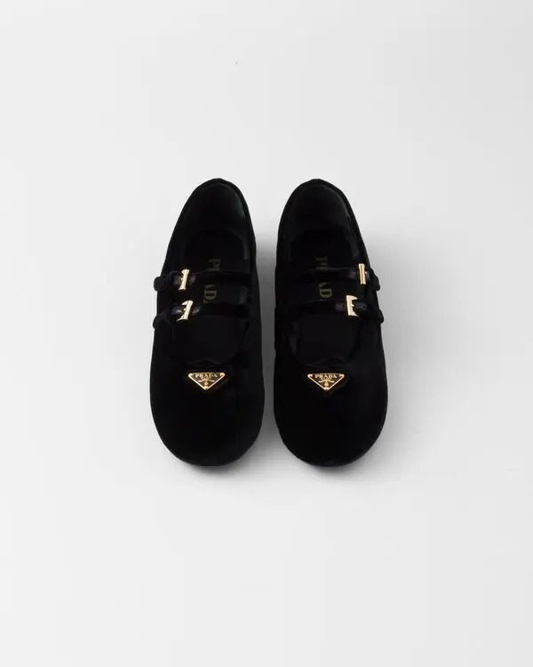 Prada Velvet Ballerinas