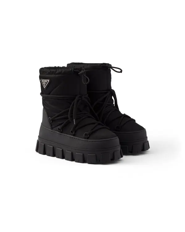 Prada Re-nylon Gabardine Après-ski Boots - Black