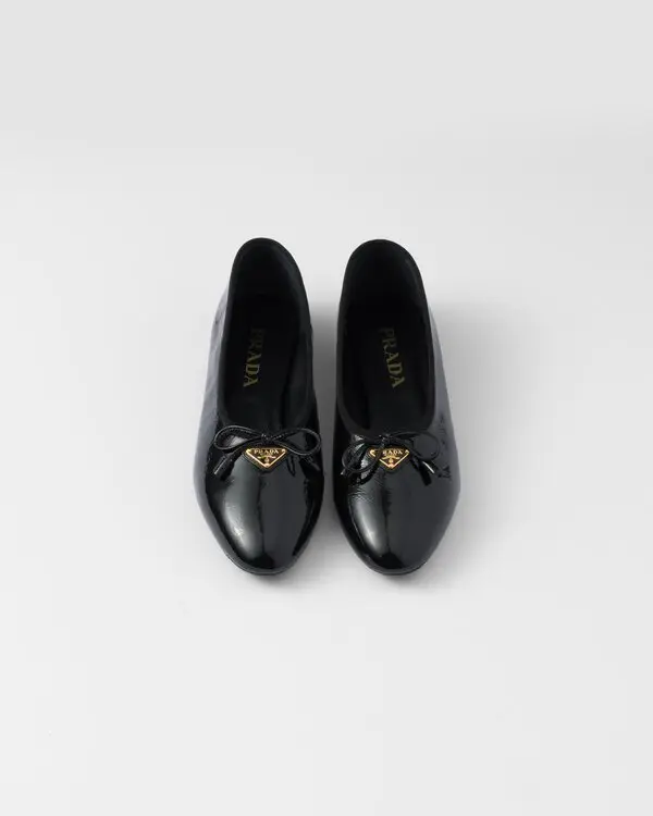 Prada Naplak Patent Leather Ballerinas