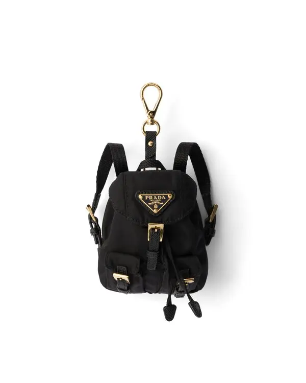 Prada Mini Re-nylon Keychain Charm - Black