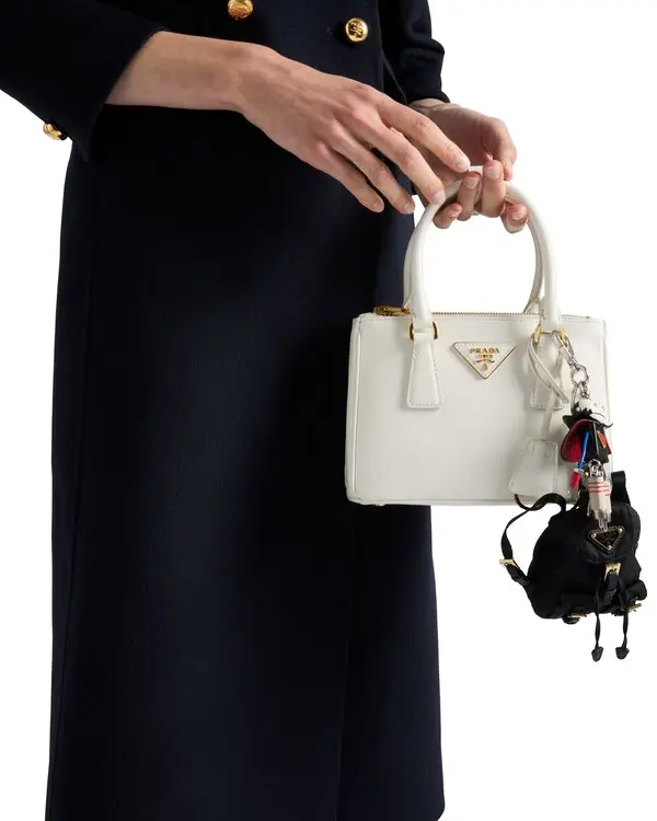 Prada Mini Re-nylon Keychain Charm - Black