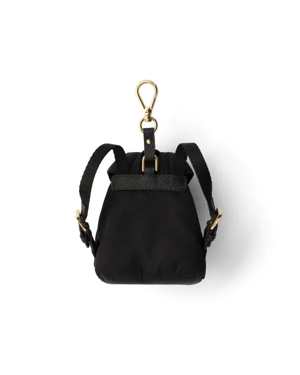Prada Mini Re-nylon Keychain Charm - Black