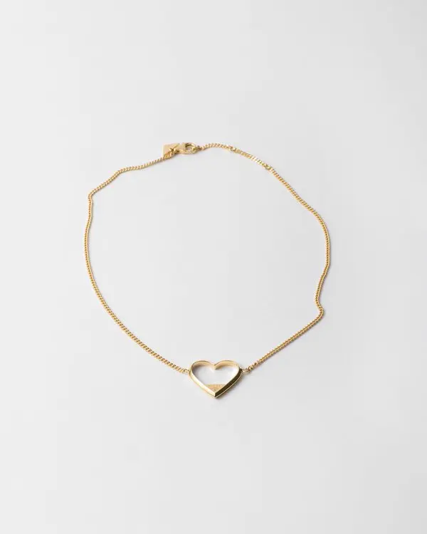 Prada Metal Necklace - Gold
