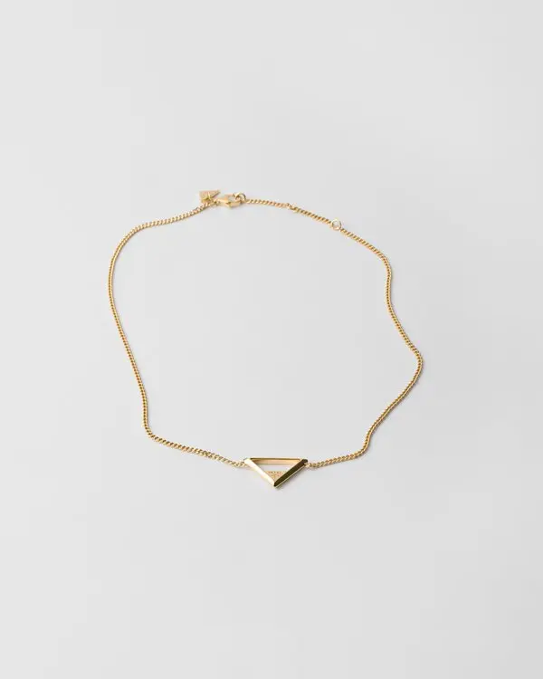 Prada Metal Necklace - Gold