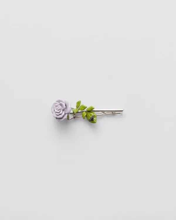 Prada Enamelled Metal Hair Clip