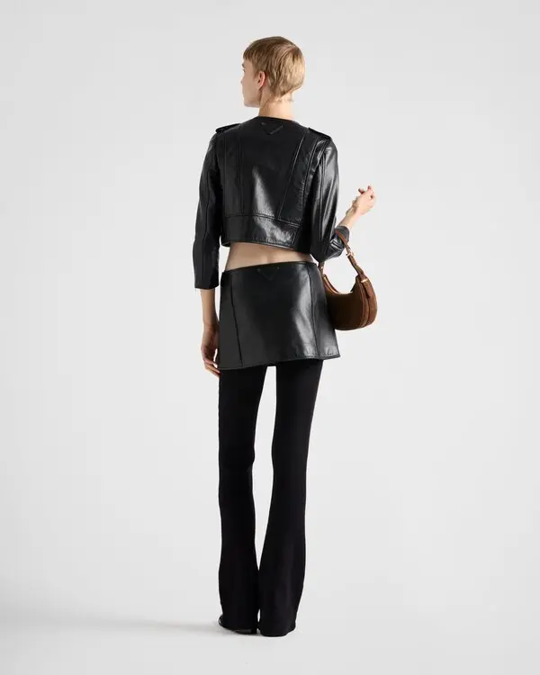 Prada Leather Mini Skirt