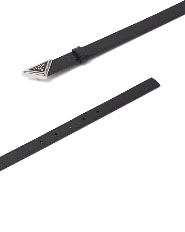 Prada Saffiano Leather Belt - Black
