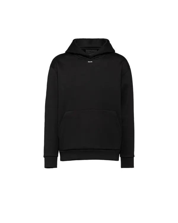 Prada Technical Cotton Hoodie - Black