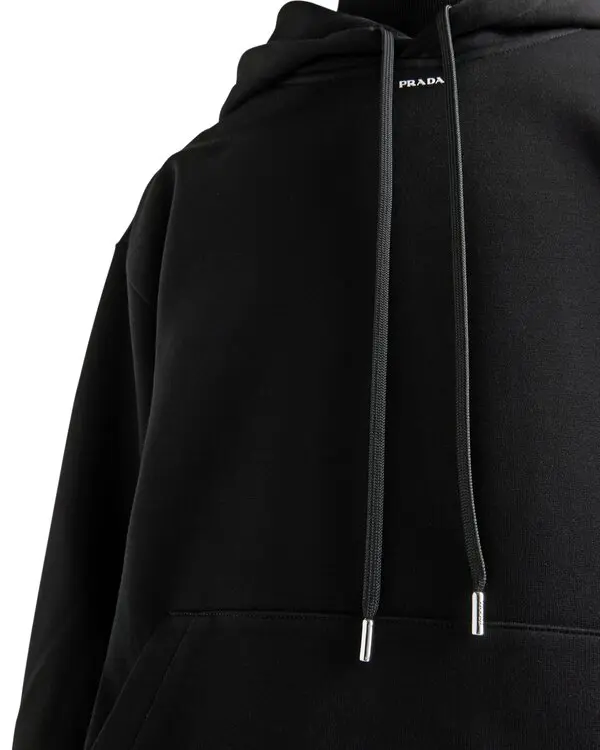 Prada Technical Cotton Hoodie - Black