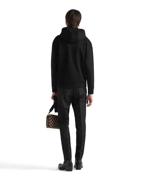 Prada Technical Cotton Hoodie - Black