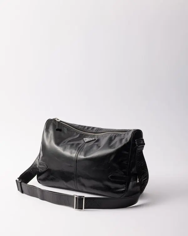 Prada Leather Shoulder Bag - Black
