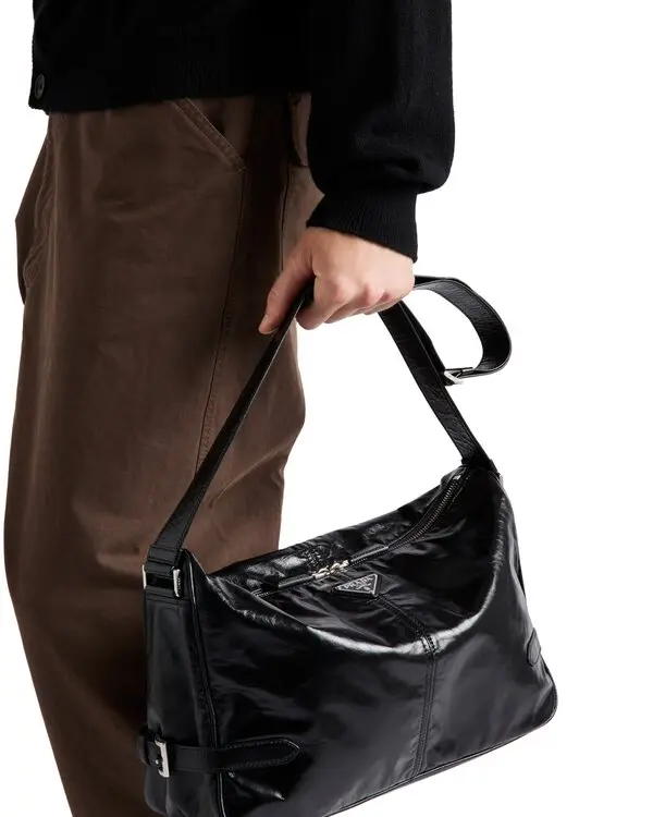 Prada Leather Shoulder Bag - Black