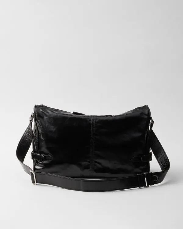 Prada Leather Shoulder Bag - Black