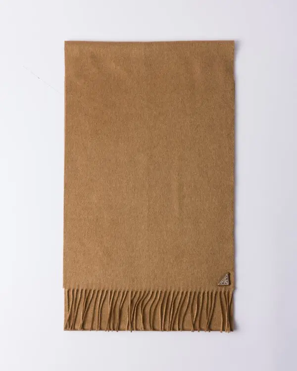 Prada Silk And Cashmere Scarf - Brown
