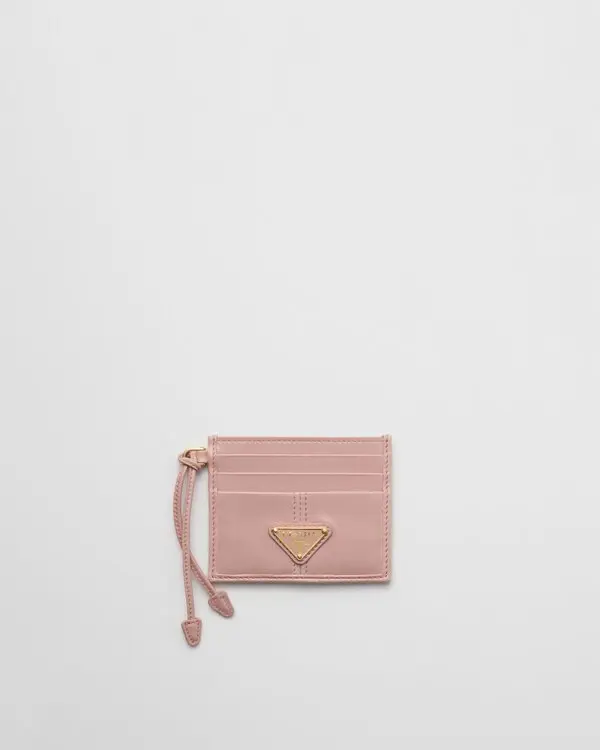 Prada Leather Card Holder - Pink
