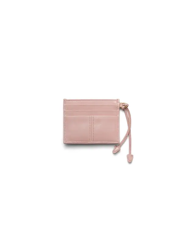 Prada Leather Card Holder - Pink