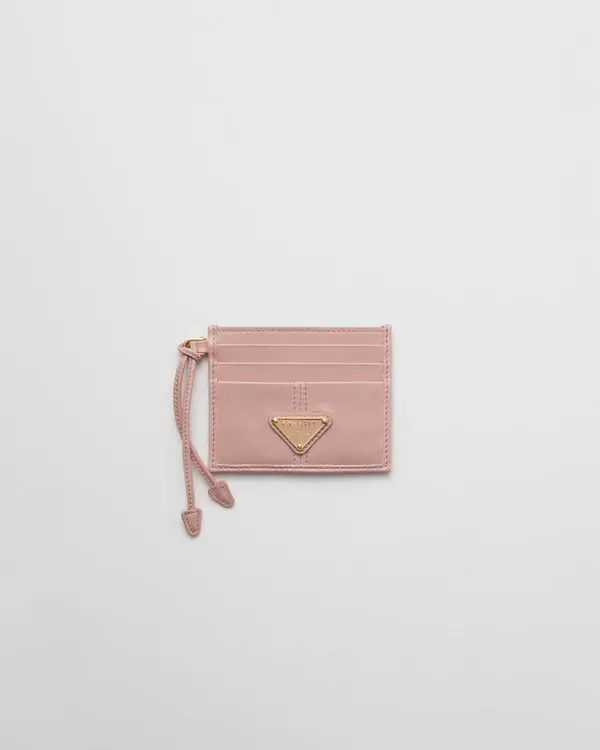 Prada Leather Card Holder - Rosy Blush