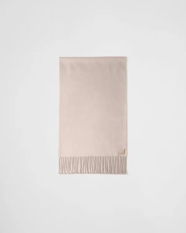Prada Silk And Cashmere Scarf - Powder Pink