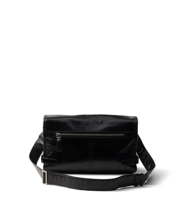 Prada Leather Shoulder Bag - Black
