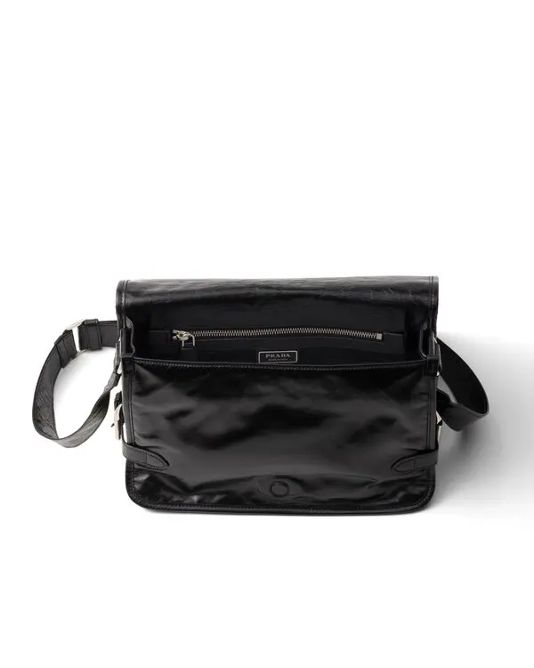Prada Leather Shoulder Bag - Black