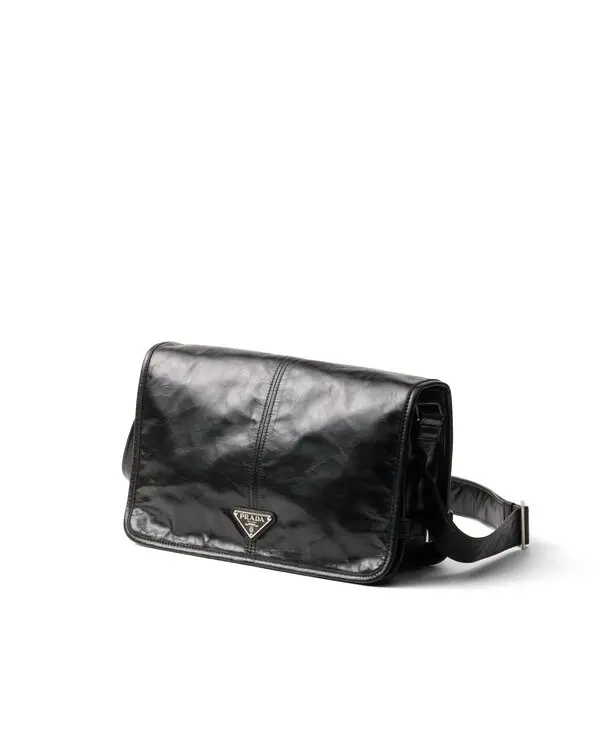 Prada Leather Shoulder Bag - Black