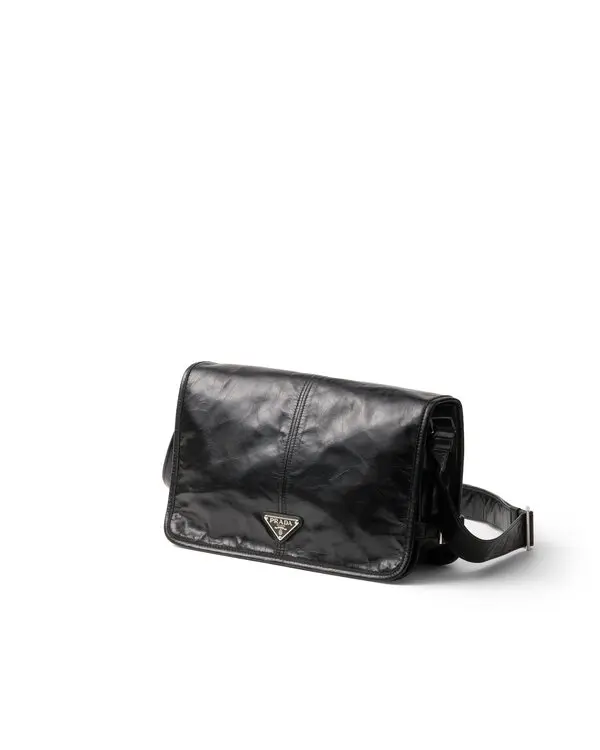 Prada Leather Shoulder Bag - Black