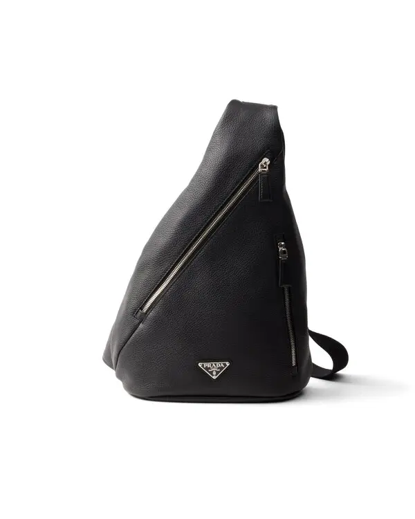 Prada Cross Leather Bag - Black