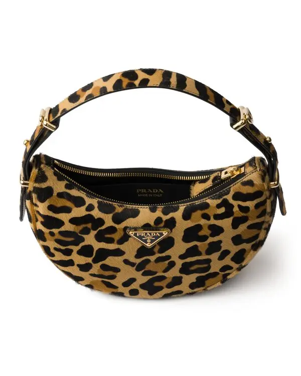 Prada Printed Leather Shoulder Bag - Neutral