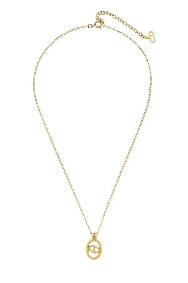 Dior Cd' Oval Necklace - Gold