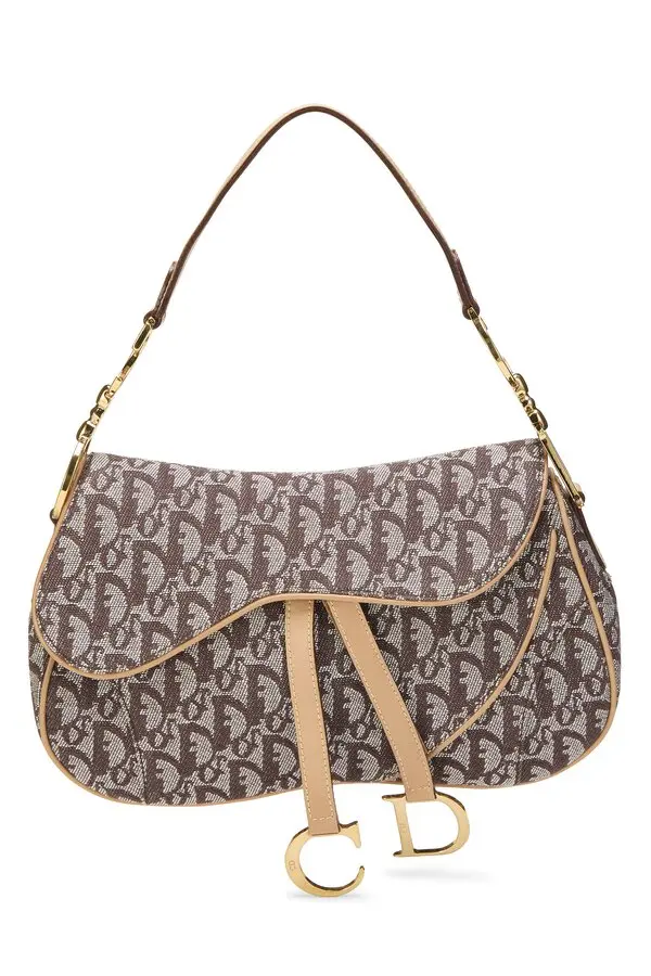 Dior Trotter Canvas Double Saddle Bag