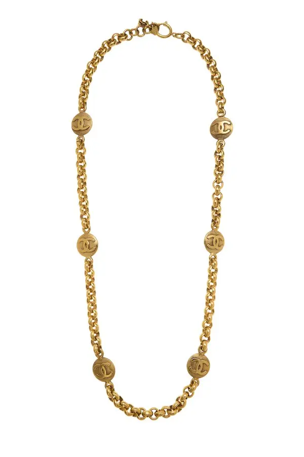 Chanel Cc Medallion Necklace - Gold