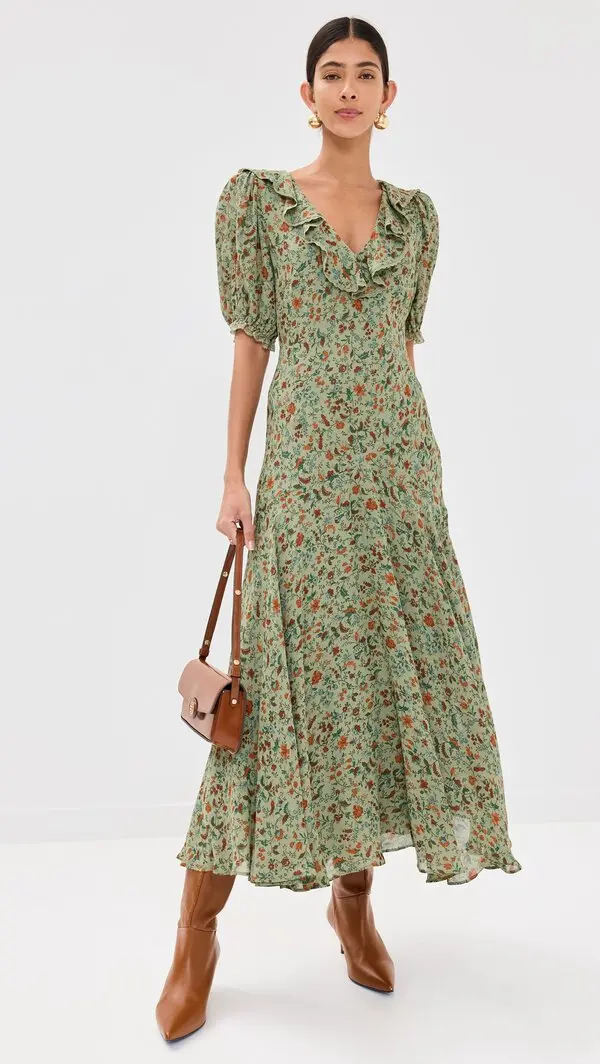 reformation green floral wrap dress Reformation | Dresses | Reformation Sammy Dress Green Floral Wrap Mini