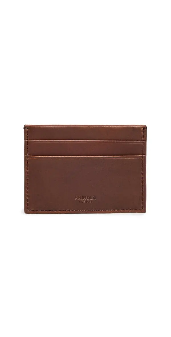Shinola Leather Card Case - Medbrown